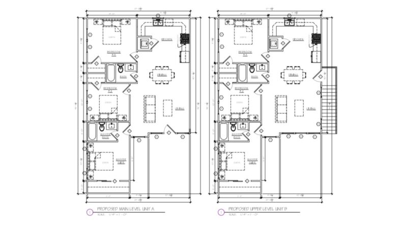 Apartment Complex Blueprints Top Building Plans For 4 Unit Apartments ...