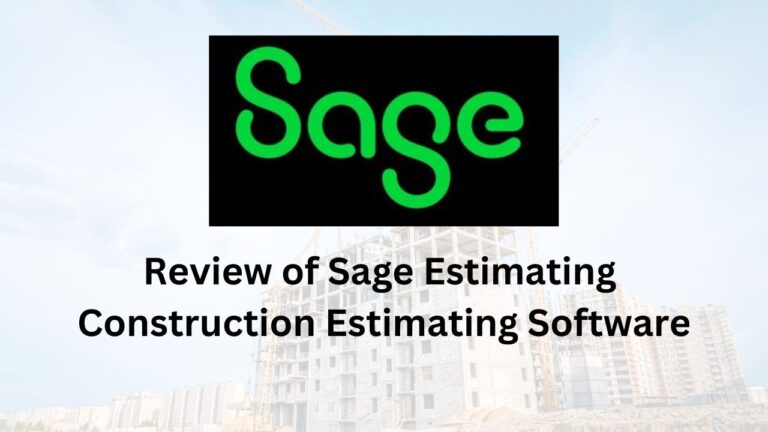Review of Sage Estimating : Software For Construction - Estimate ...