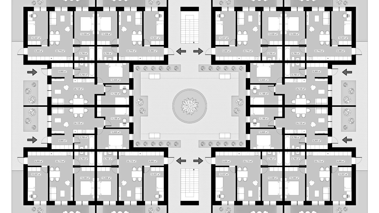 3 Story 24 Unit Apartment Building Plans - Estimate Florida Consulting